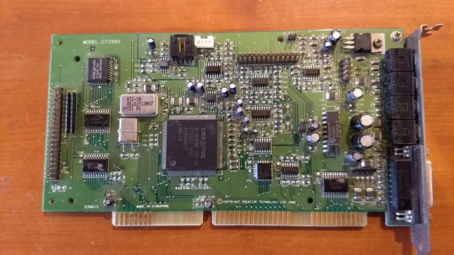 VINTAGE/RETRO CREATIVE SOUND Blaster 16 PnP CT2980 ISA Sound Card DOS ...