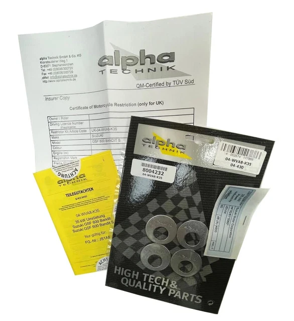 SUZUKI GSF 600 U Bandit 1998 Motorcycle Restrictor Kit 35kW £114.95 ...