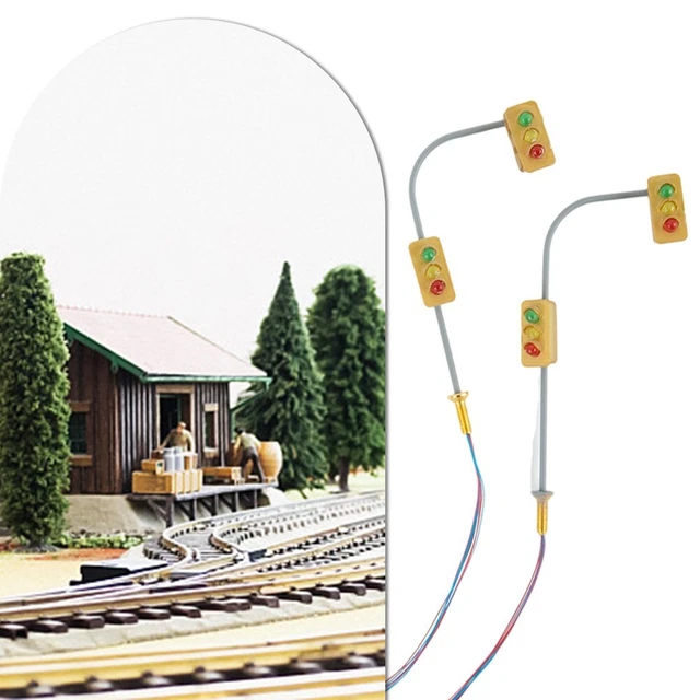 RESISTANCE LED TRAFFIC Lights Model Train Crossing Walk HO OO Scale ...