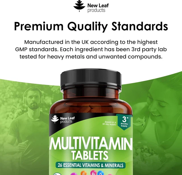 MULTIVITAMIN & MINERALS 26 Essential Active Vegan High Strength ...