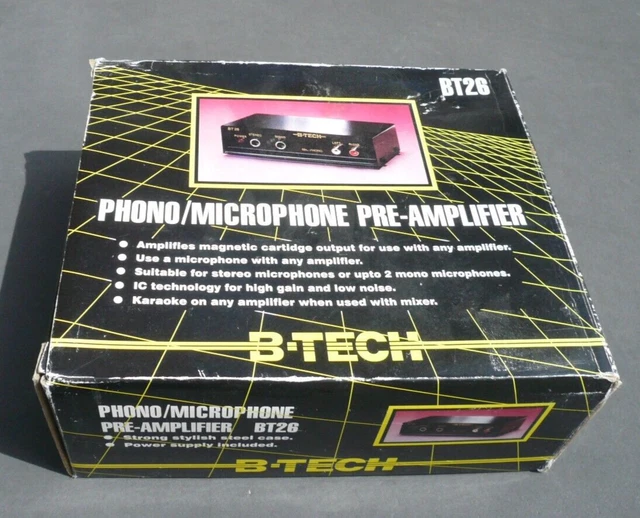 VINTAGE B-TECH BT26 Pre Amplifier Microphone / Phono £19.99 - PicClick UK