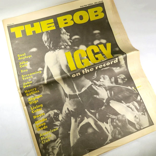 THE BOB MAGAZINE #41 1991 Iggy Pop Soul Asylum David Janssen Publishing ...