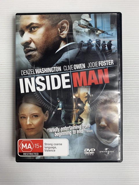 INSIDE MAN DENZEL Washington Clive Owen DVD R4 Cult Action $8.97 ...