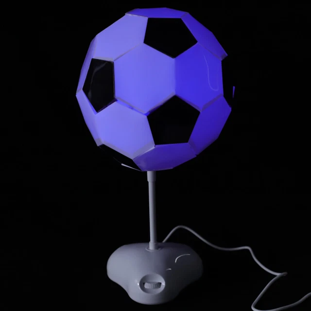 FOOTBALL LAMP BEDSIDE Table Soccer Bedroom Decor Themed Student Office ...