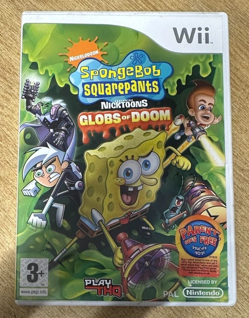 NINTENDO WII NICKELODEON Spongebob Squarepants Nicktoons Globs Of Doom ...