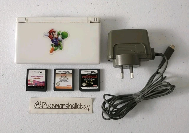 NINTENDO DS LITE Console Bundle - White *W/ Charger & 3x Games - PAL ...