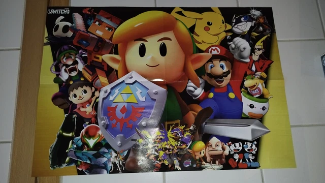 GRAND POSTER SUPER Mario Bros Zelda Link Minecraft Nintendo Switch EUR ...