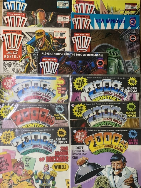 BUNDLE 2000AD COMICS Judge Dredd assorted 200AD monthly (13 Comics) Mix ...