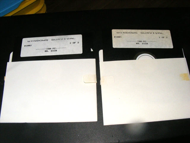 VINTAGE WINDOWS SURVIVAL 5.25" Floppy Disk Mr Disk # 1001 IBM PC $49.95 ...