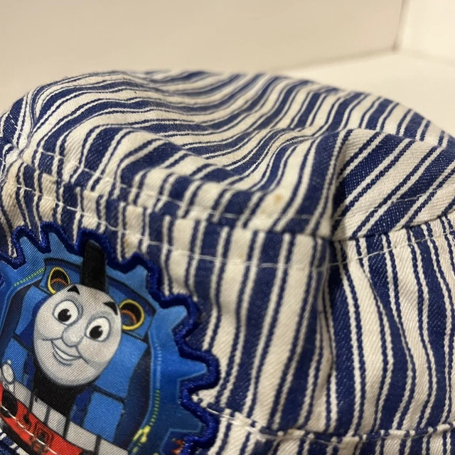 THOMAS THE TANK Engine Train Conductor Cap Hat Striped Blue & White ...