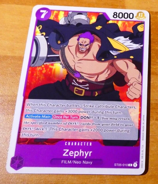 ONE PIECE ENGLISH Card Promo Game Carte Film Zephyr St05-010 St En Mint ...