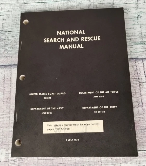 NATIONAL SEARCH AND Rescue Manual SAR 1973 Reprint £18.77 - PicClick UK