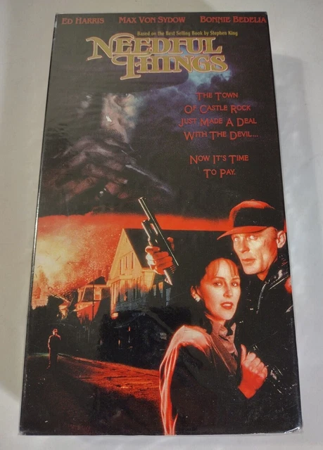 NEEDFUL THINGS VHS video tape RESEALED Stephen King reseal Ed Harris ...