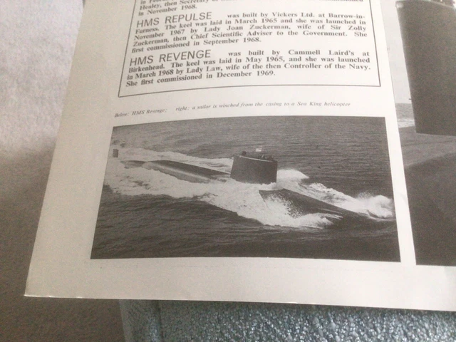 1979 ROYAL NAVY Submarine Welcome Aboard Leaflet Hms Revenge Repulse ...