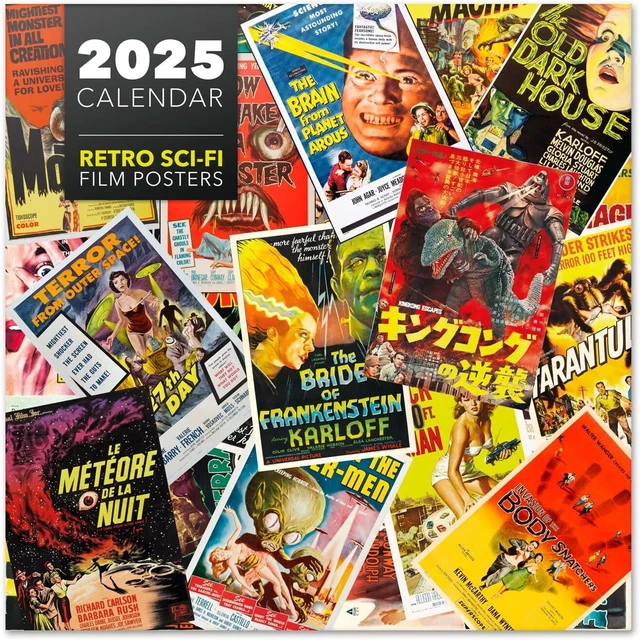 GRUPO ERIK WALL Calendar 2025 - Retro Sci-Fi | 12" x 12" Square ...