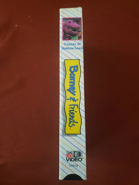 RARE BARNEY AND Friends VHS Treasure Of Rainbow Beard Time Life Purple ...
