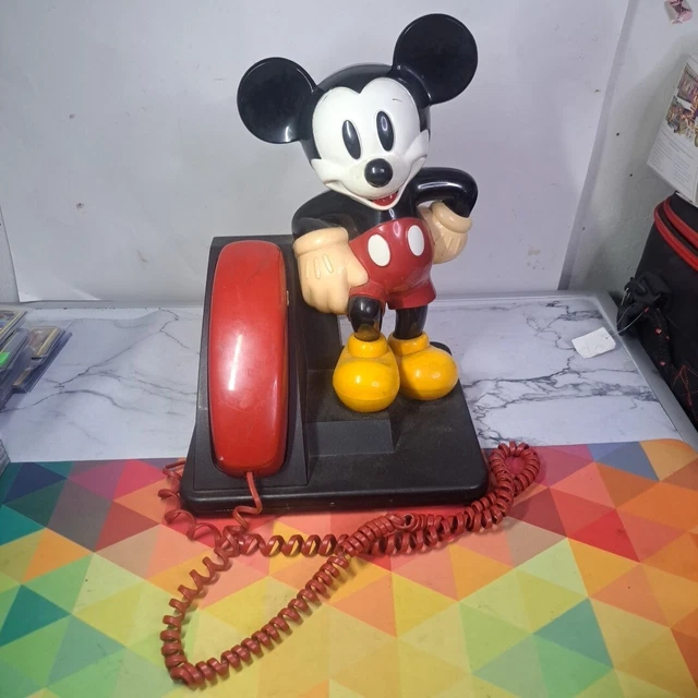 VINTAGE AT&T MICKEY Mouse Walt Disney Push Button 1990 House Phone ...