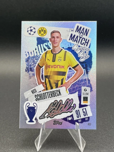 NICO SCHLOTTERBECK MAN Of The Match Attax 2024/2025 Signature Style 24/ ...