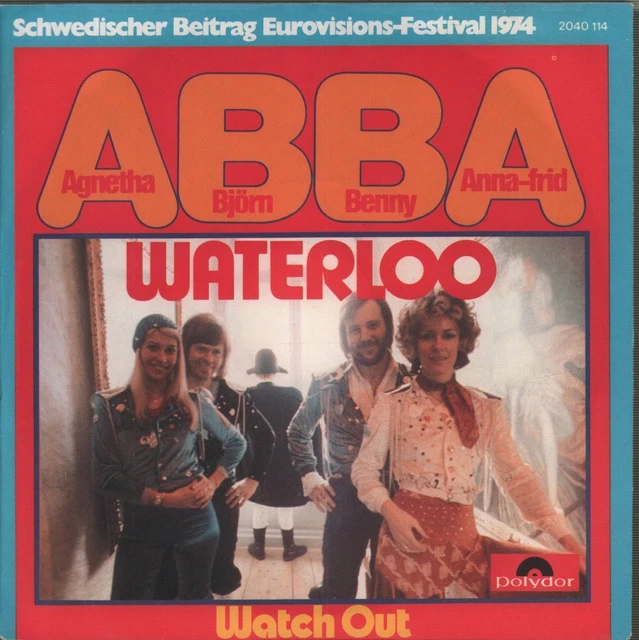 ABBA WATERLOO 7& vinyl Germany Polydor 1974 7" in eurovision pic sleeve ...