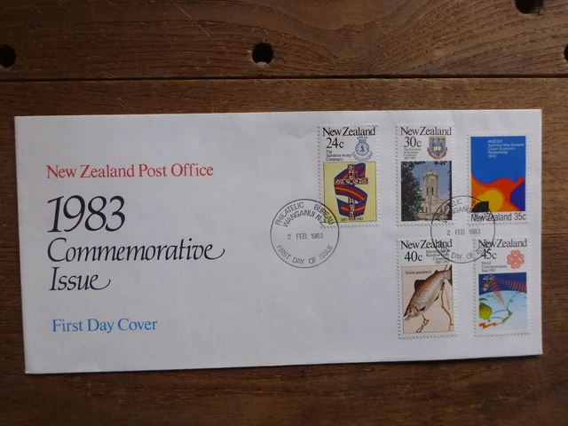 NEW ZEALAND 1983 Commemorative Issue Set 5 Stamps Fdc First Day Cover ...