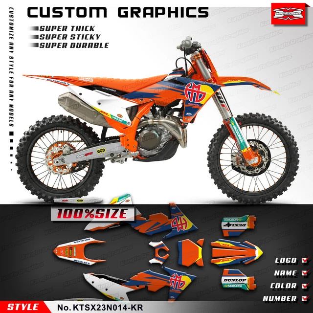 MOTOCROSS FULL VINYL Custom Sticker Decal Graphics Kit for SX SX-F 2023 ...