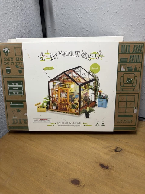 DIY MINIATURE HOUSE Kit Cathy’s Flower House New Sealed Box £23.00 ...
