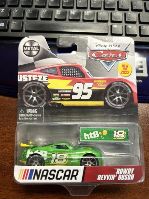 MATTEL DISNEY PIXAR Cars Nascar ROWDY REVVIN BUSCH #18 HTB Car Walmart ...