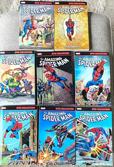 LOT MARVEL AMAZING Spider-Man Epic Collection Vol 1, 2, 3, 4, 5, 6, 7 ...
