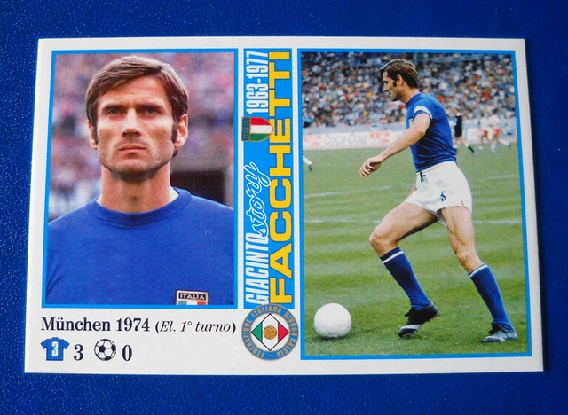 FIGURINA GIACINTO FACCHETTI Story Nazionale 1963/1977 - Munchen 1974 ...