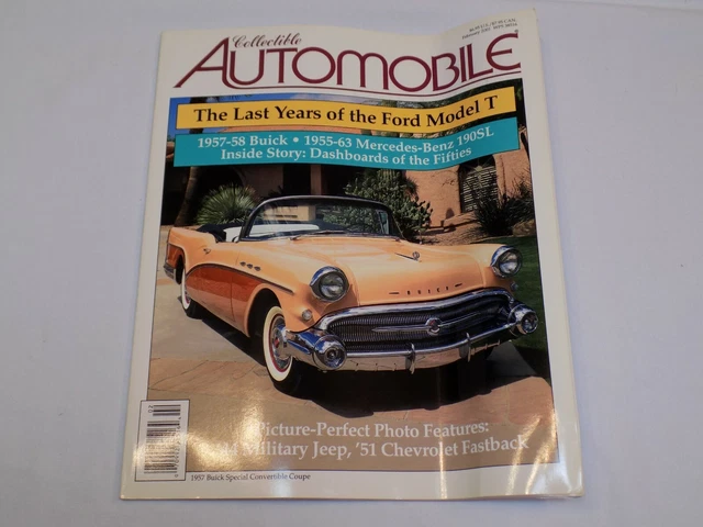 COLLECTIBLE AUTOMOBILE MAGAZINE February 2001 Model T Buick Mercedes ...