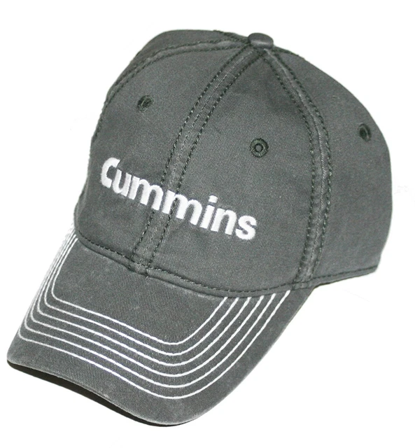 CUMMINS DIESEL ENGINES Charcoal Gray & White Stitch Quarry Logo Cap/Hat ...