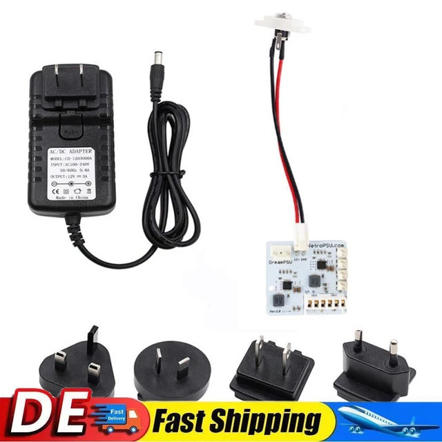 DREAMPSU REV2.0 12V Power Supply+Plug Adapter for SEGA DreamCast ...