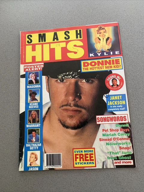 SMASH HITS MAG 1990 - Kylie Minogue, Madonna, Keanu Reeves, Janet ...