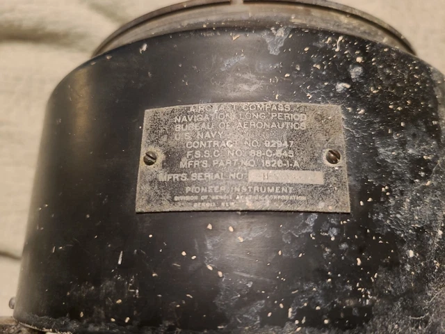WW2 AIRCRAFT FLIGHT Compass USN 1820-1A Pioneer Instruments EUR 48,68 ...