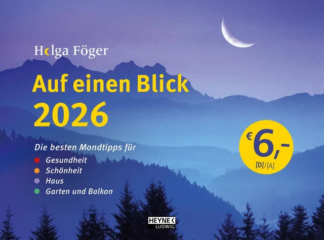 AUF EINEN BLICK 2026 Helga Föger Kalender 28 S. Deutsch 2026 Ludwig bei ...