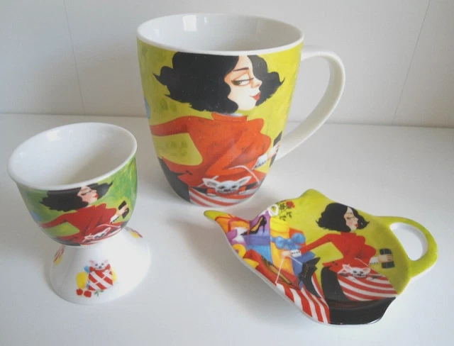 MAXWELL & WILLIAMS Sue Janson Born to Shop Mug 2007 $14.95 - PicClick AU