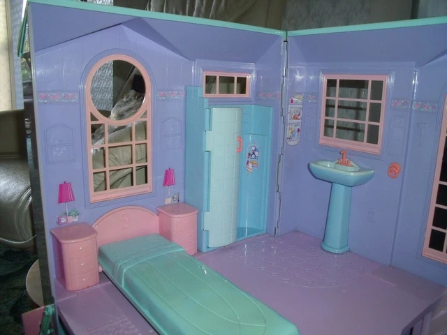 FOLDING 2 STOREY Barbie House Fitted Inside Well Made 27" High C2009 ...