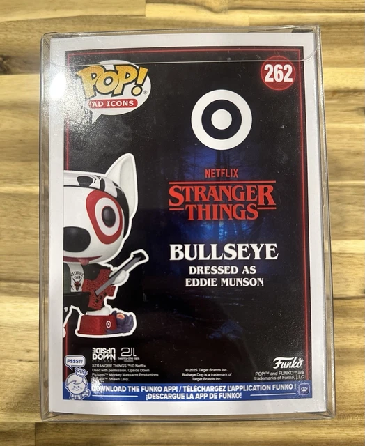 FUNKO POP! STRANGER Things Bullseye as Eddie Munson #262 Target WITH ...