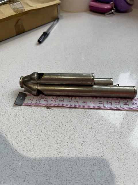 VINTAGE BRASS WHISTLE Locomotive Triple Tube Train England £27.00 ...