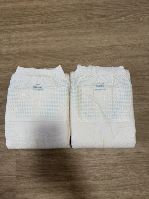 MEDIUM INCONTROL ELITE Hybrid adult Diapers Discontinued Vintage Abdl 2 ...