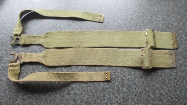 WW2 BRITISH ARMY 1937 Pattern Webbing Small Pack L-Straps - BEF Type ...