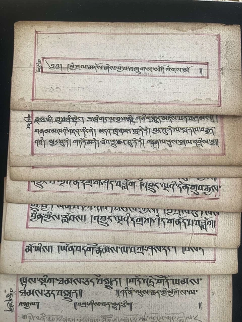 ANTIQUE MONGOLIAN Tibetan Buddhist Handwritten Manuscript £19.12 ...