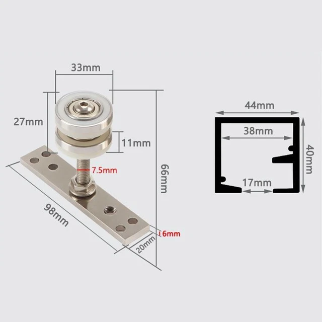 ROUE SUSPENDUE PREMIUM pour porte coulissante lisse capacité de ...