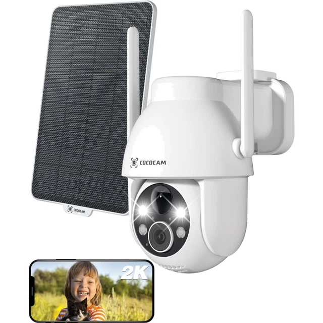 2K WLAN AKKU Solar Überwachungskamera Outdoor Nachtsicht AI ...