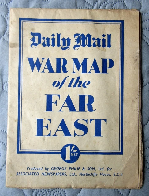 RARE WW2 ‘DAILY Mail War Map Of The Far East’ – Dated 1944 £18.45 ...