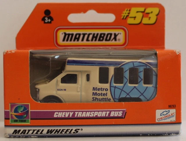 MATCHBOX CHEVY TRANSPORTER bus 1999 Metro hotel shuttle Boxed £5.92 ...