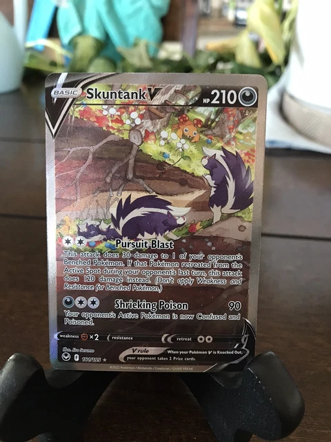 POKÉMON TCG SKUNTANK V Silver Tempest 181/195 Holo Ultra Rare EUR 12,34 ...
