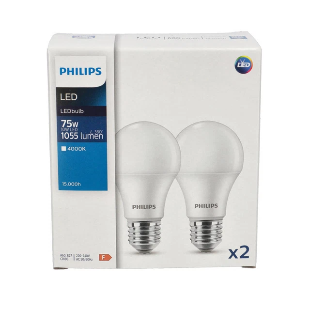 LOT DE 2 ampoules LED CorePro A60 E27 10W (75W) 4000K neutre 1055lm Philips EUR 5,90 - PicClick FR