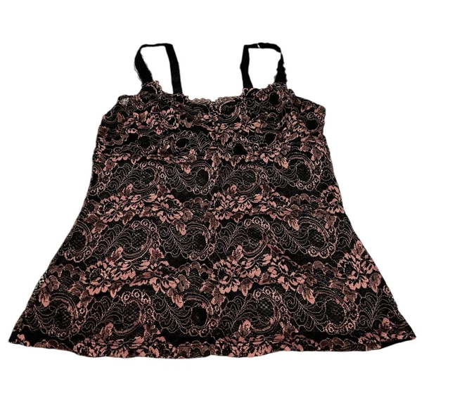 RUBY RIBBON POSH Cami Black/ROSE Gold Size 34 Heritage Lace NEW £40.95 ...