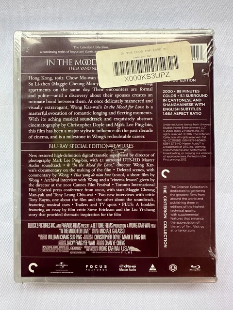 IN THE MOOD for Love (Criterion Collection) (Blu-ray, 2000) NEW! WRAPPED! WKW! EUR 19,05 ...